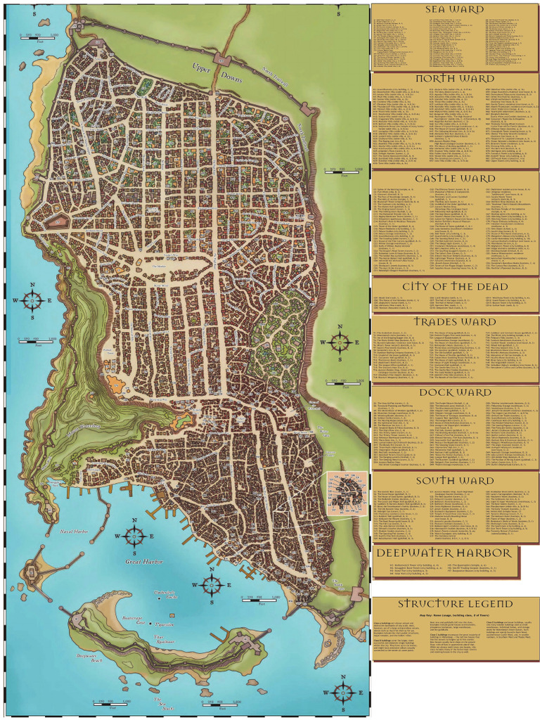 Waterdeep Detailed - Map 1 | PDF