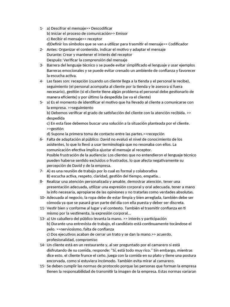 Comunicación Efectiva y Atención al Cliente | PDF | Comunicación