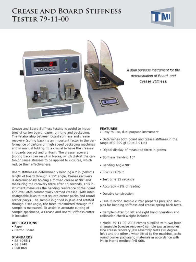 79 11 Crease Board Stiffness | PDF