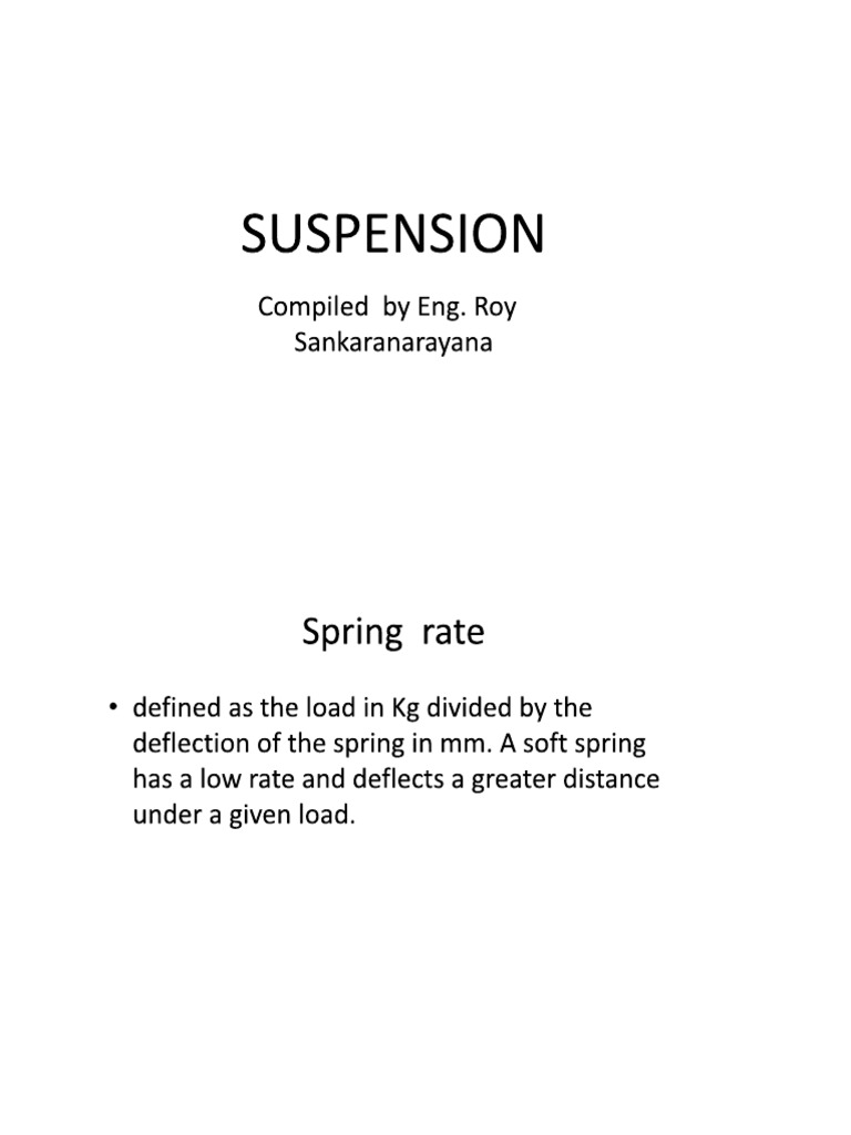 Lec7 Suspension | PDF