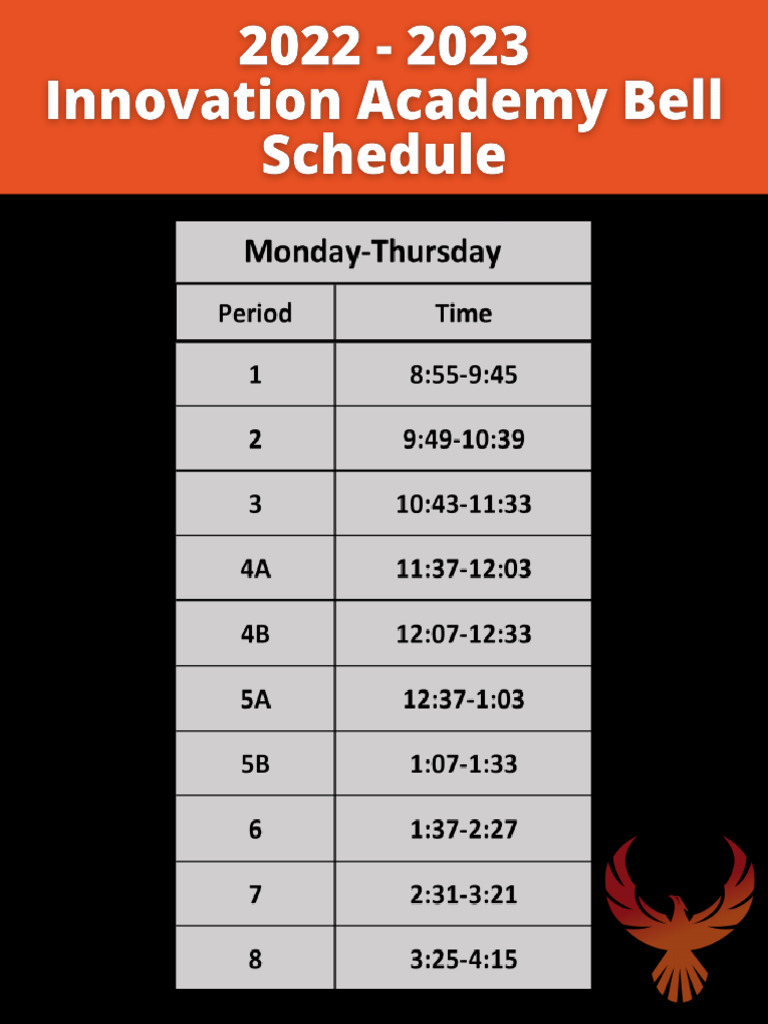 2022 - 2023 Bell Schedule Updated | PDF
