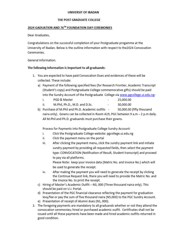 Graduation Fee | PDF | Receipt | Payments