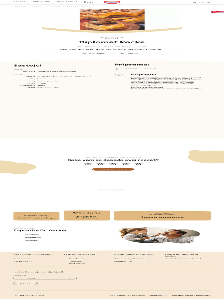 Diplomat Kocke Recept - Dr. Oetker | PDF