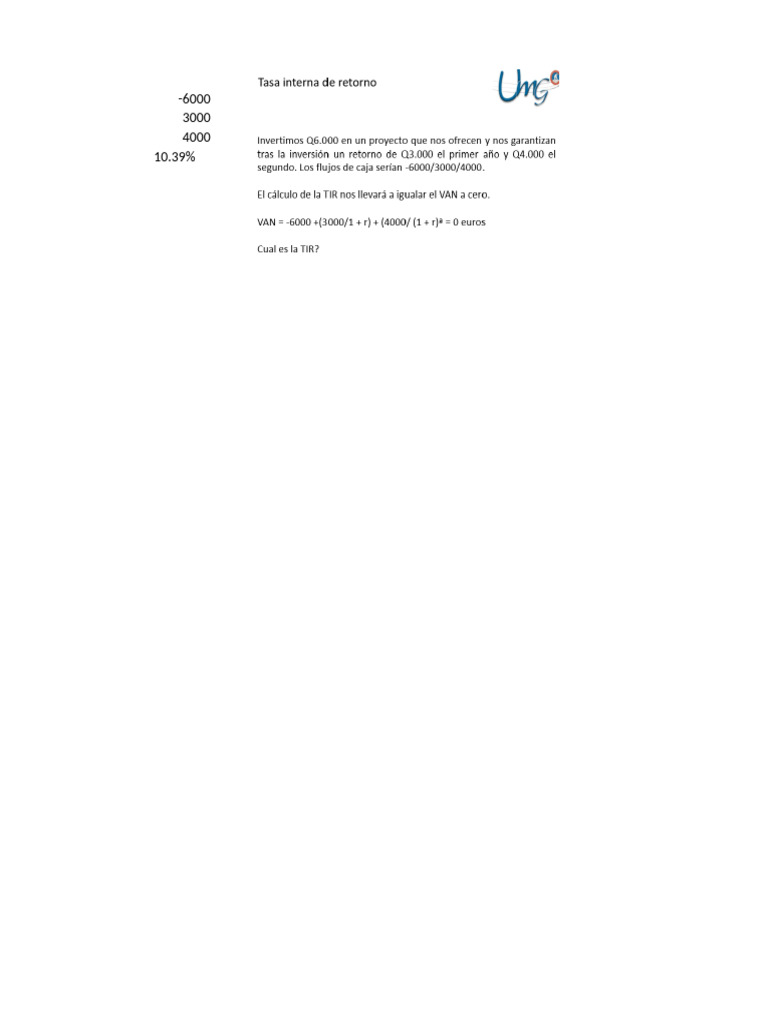 Ejercicio de TIR | PDF
