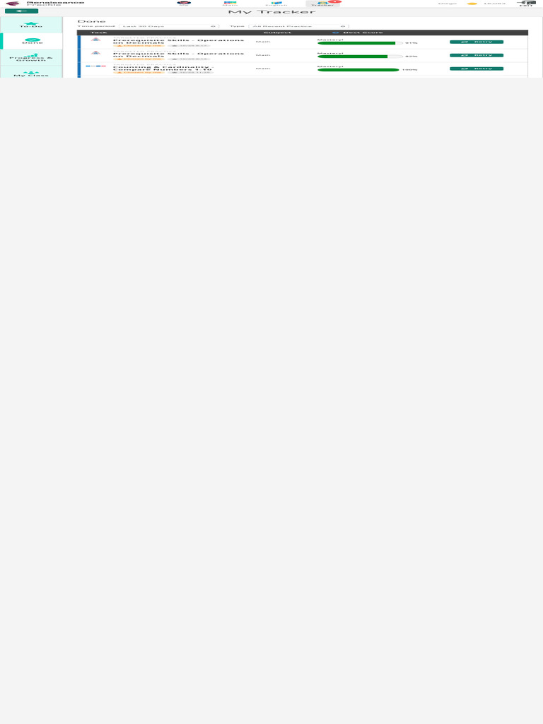 Freckle Student Dashboard 6 | PDF