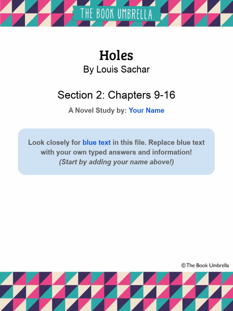 Edited - Holes - Chapter 9-16 | PDF