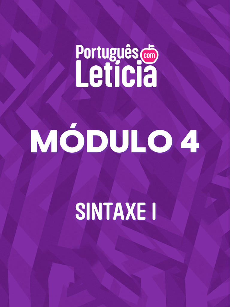 Módulo4 +resumos PortuguêsCompleto | PDF | Assunto (gramática) | Predicado (gramática)