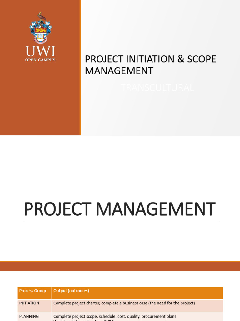 Project Initiation and Scope Management (Learner) | PDF | Project ...