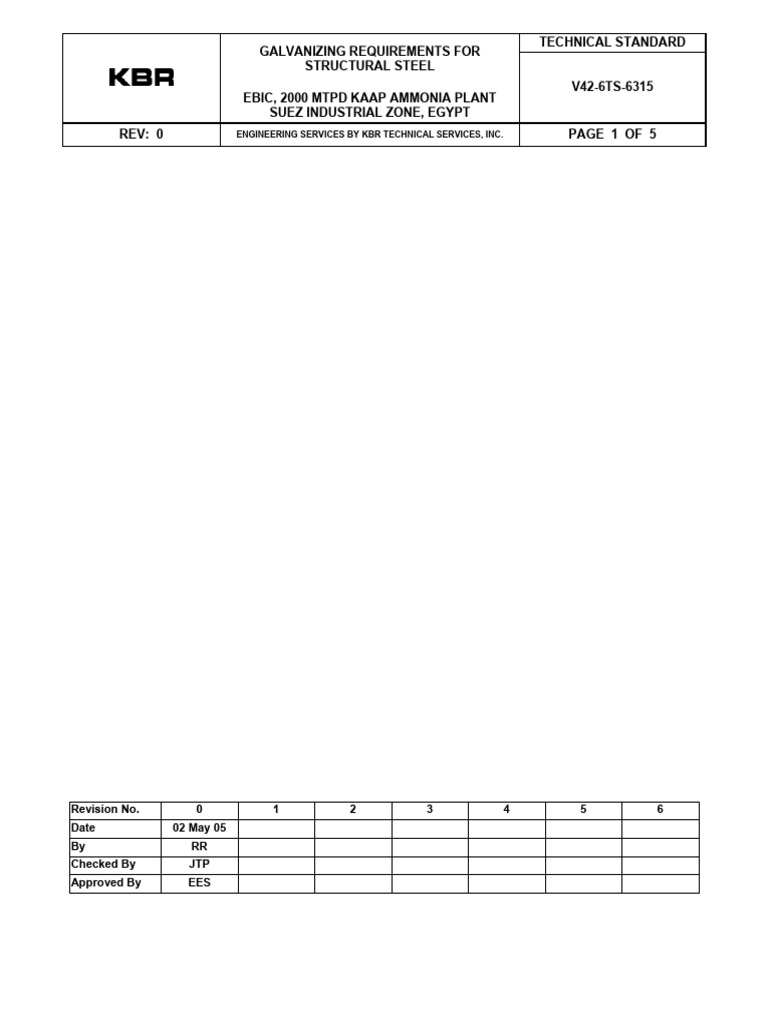 Technical Standard Galvanizing Requirements For Structural Steel Ebic ...