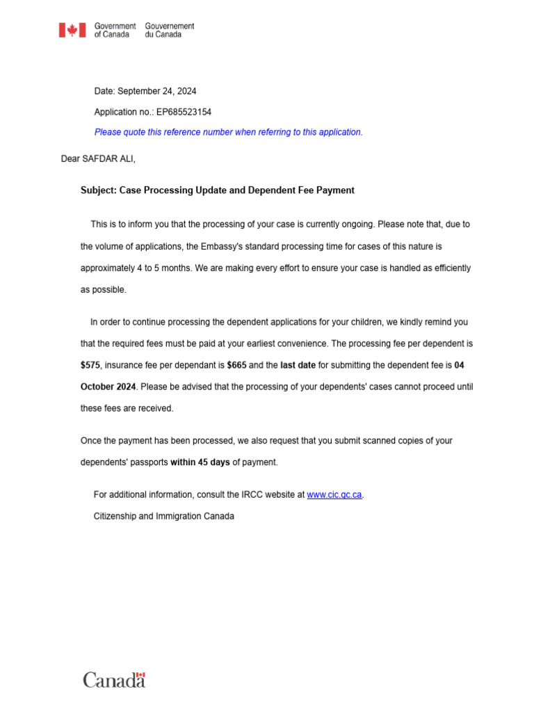 Case Update: Dependent Fee Reminder | PDF