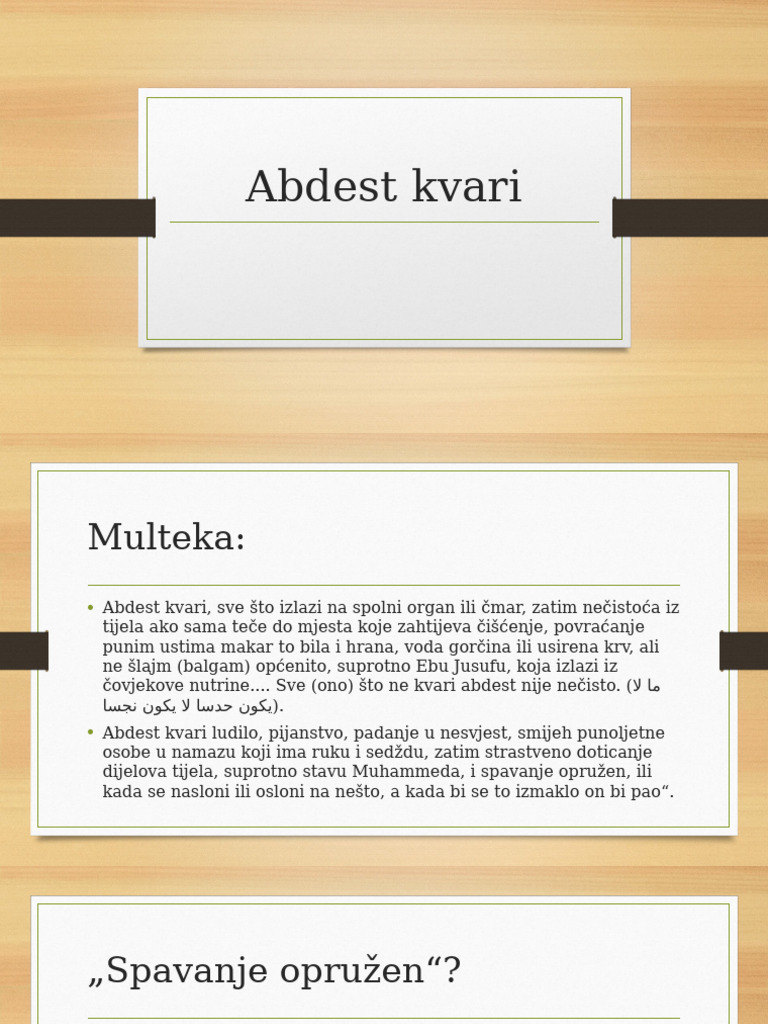 Gubljenje Abdesta-1 | PDF