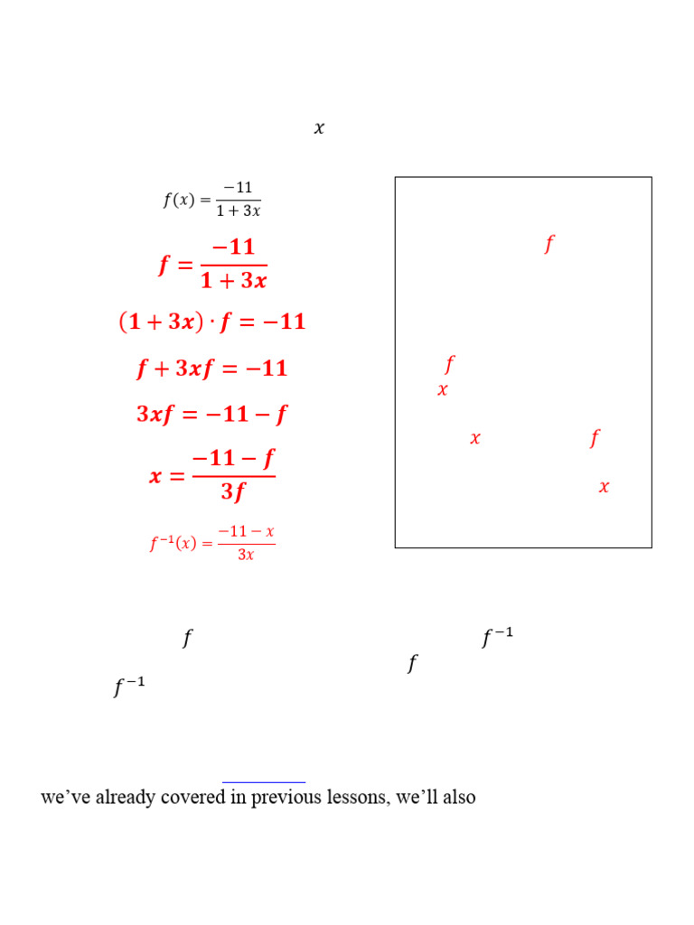 Inverse Function Domain and Range Guide | PDF | Function (Mathematics ...