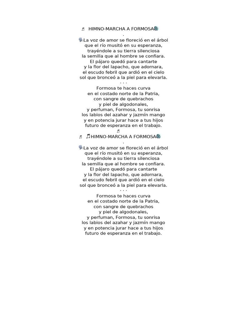 Himno Marcha A Formosa | PDF