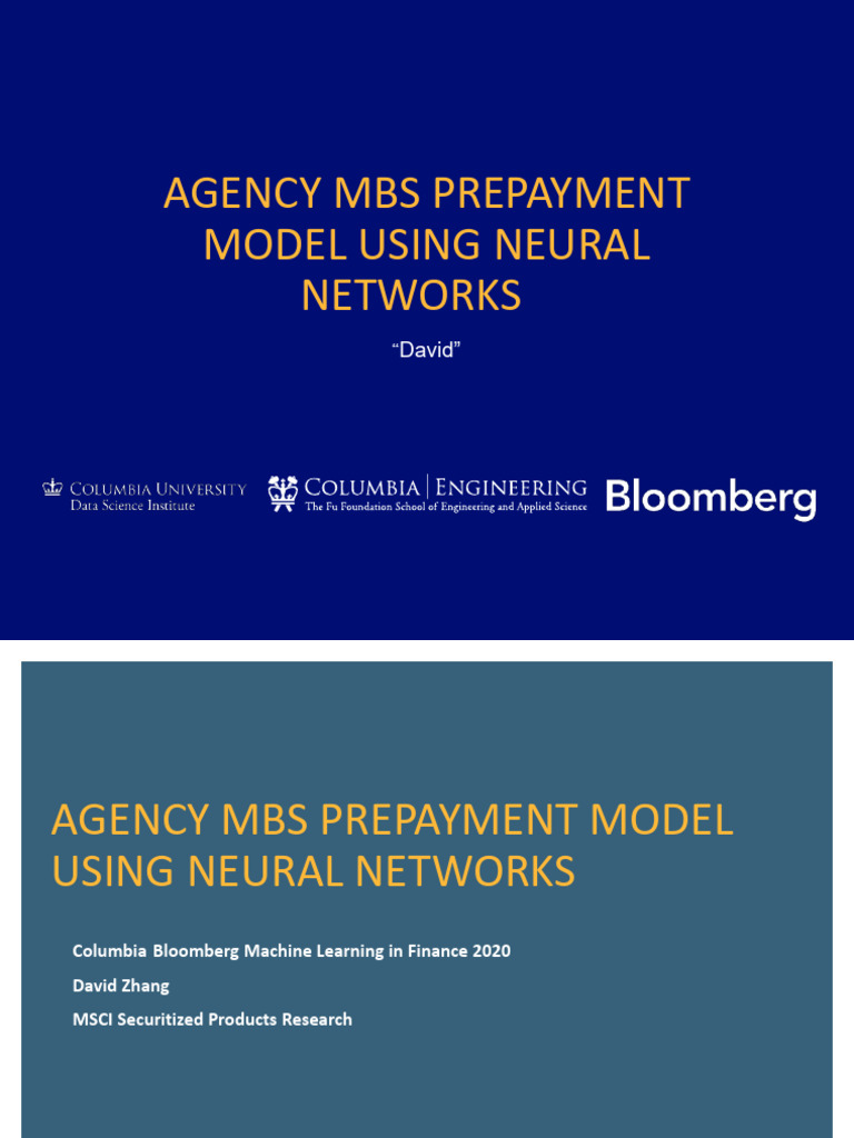 Agency MBS Prepayment Model Using Neural Networks | PDF | Prepayment Of ...