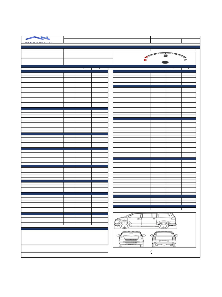 Checklist Minivan | PDF | Coche | Vehículo de motor