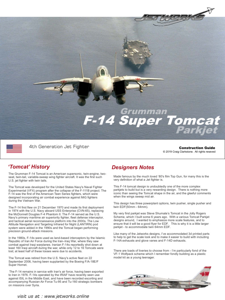 F 14 Tomcat Construction Guide - Rev 2 | PDF | Fighter Aircraft | Aviation