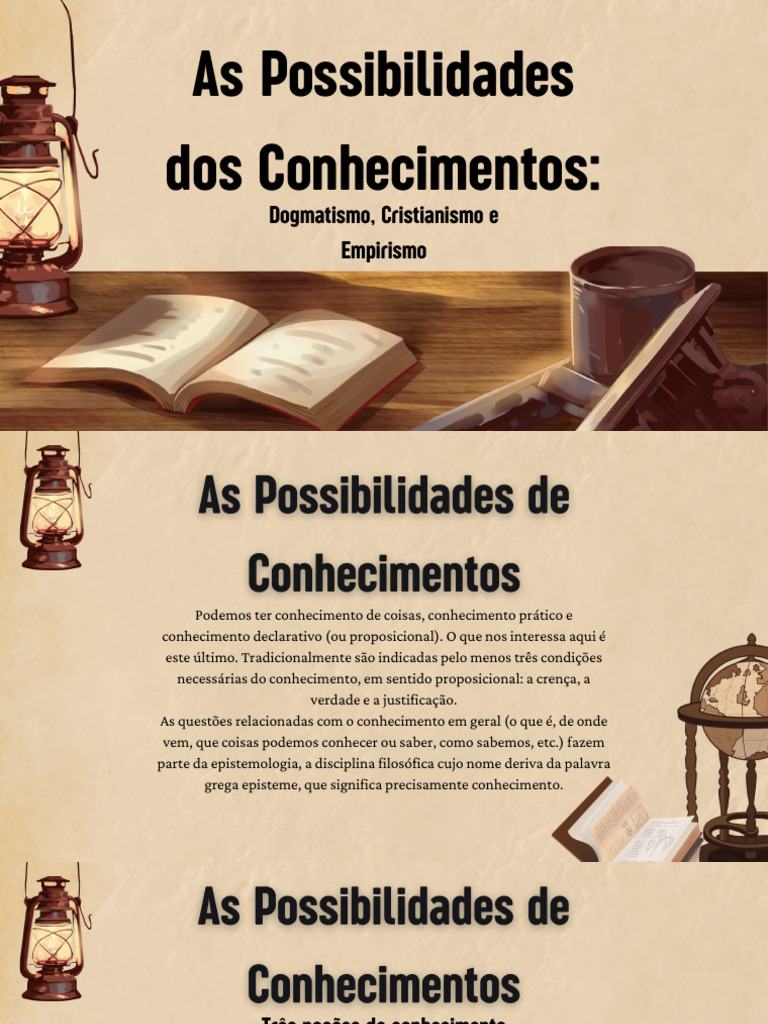 As Possibilidades Dos Conhecimentos - 20241029 - 194205 - 0000 | PDF | Science | Conhecimento
