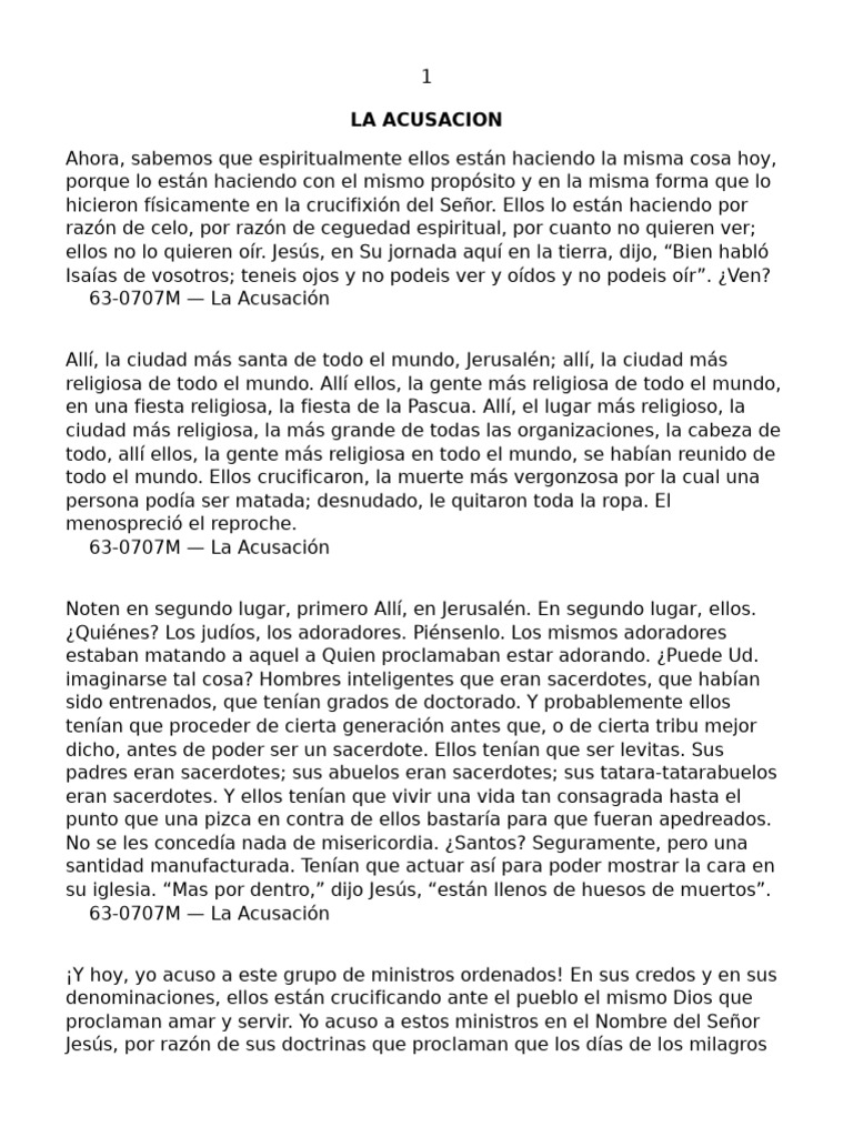 La Acusacion Wmb | PDF | Jesús | Cristo (título)