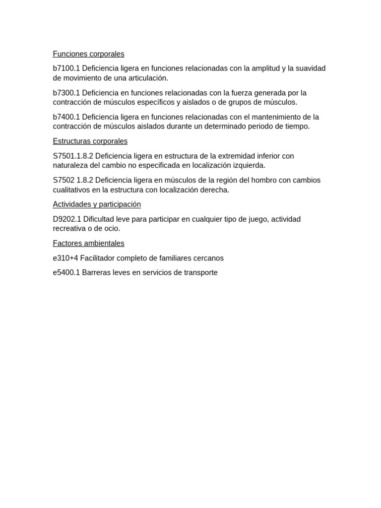 Funciones Corporales Cif | PDF