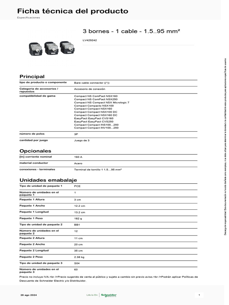 Schneider Electric - Compact-NSX-630A - LV429242 | PDF
