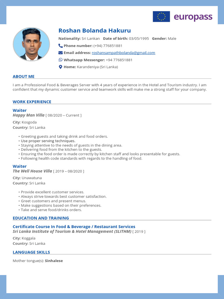 CV - Roshan Bolanda | PDF