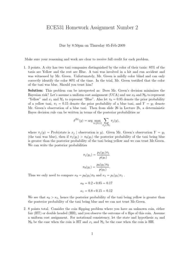 HW 2 Sol | PDF | Probability | Statistical Theory