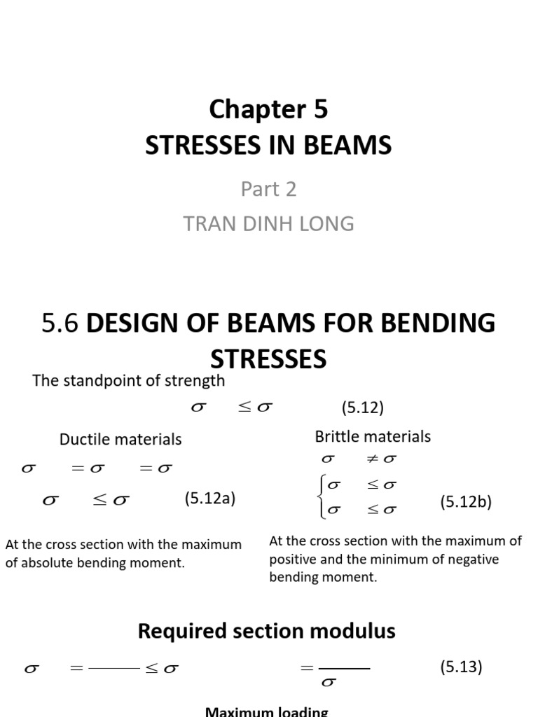 Chapter 5 Stresses in Beams-Part 2 | PDF | Beam (Structure) | Bending