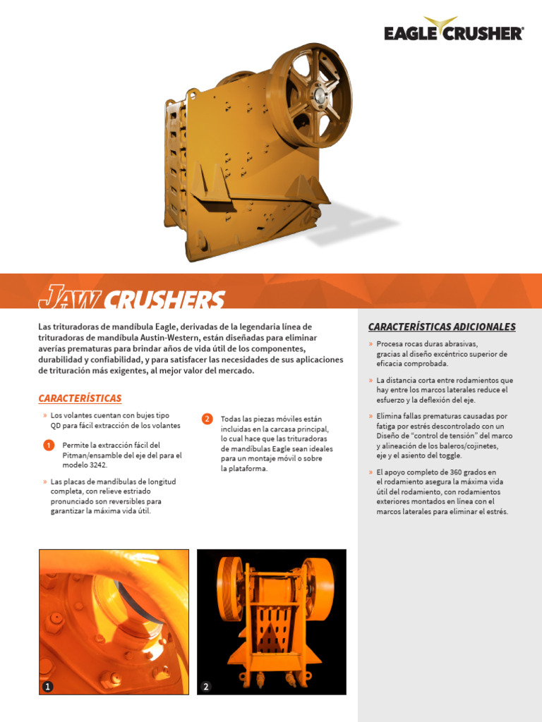 EG19024 Eagle Jaw Crushers D03 V01 - SPA 1 | PDF | Rodamiento (Mecánico) | Bienes manufacturados