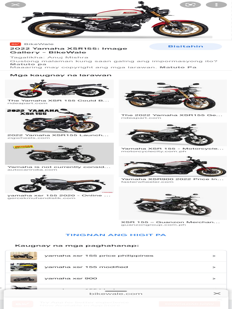 2022 Yamaha XSR155 Overview | PDF