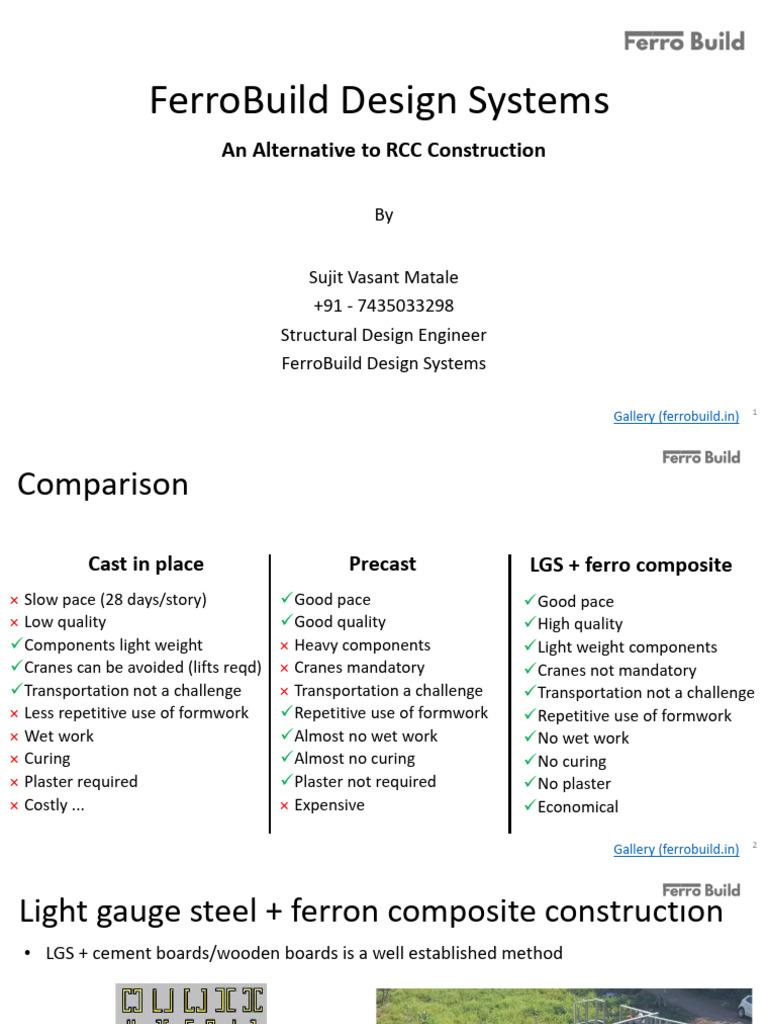 PPT-FerroBuild Brochure - STD | PDF | Concrete | Composite Material