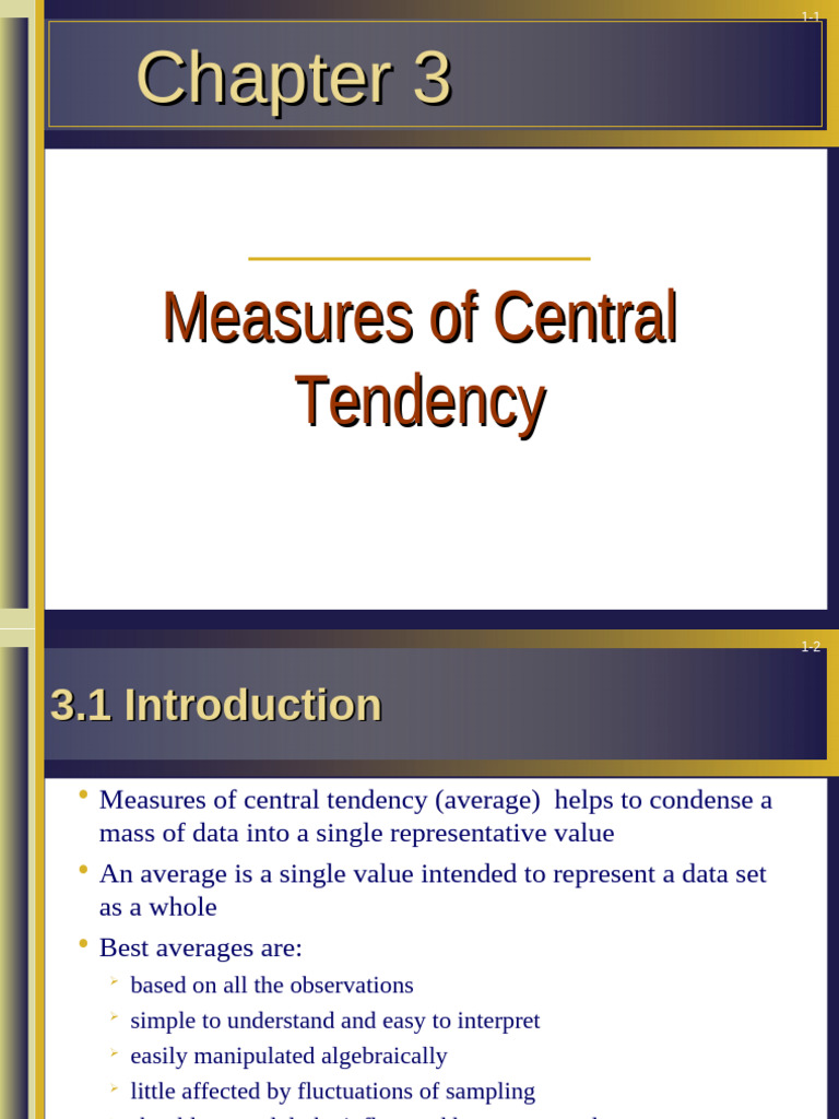 Chapter Three | PDF | Mean | Arithmetic Mean