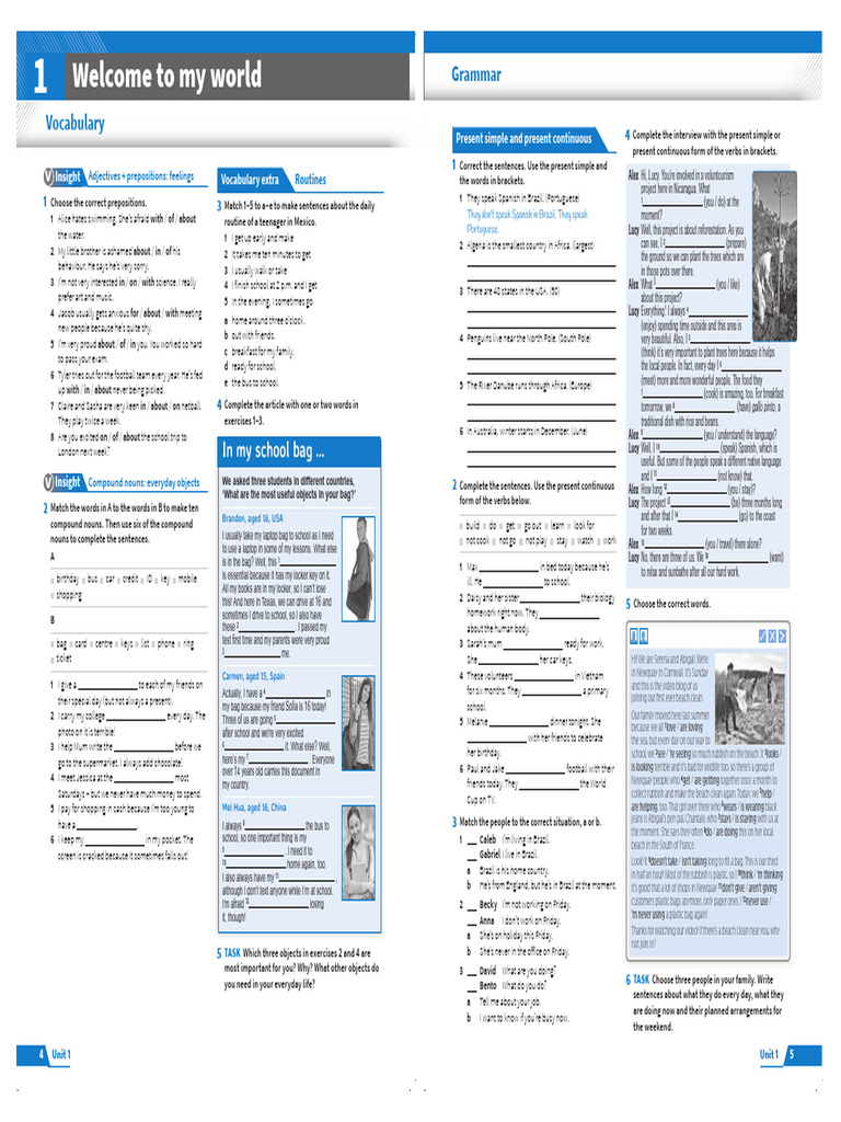 Insight 2e Pre Intermediate WB Sample Unit 1 0 (1) (2) Parte1 | PDF ...