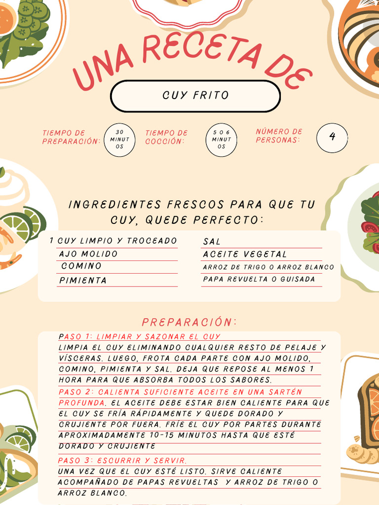 Receta Cuy | PDF