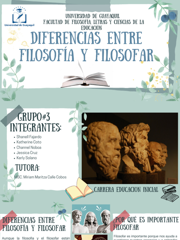 diferencias entre filosofia y filosofar | PDF