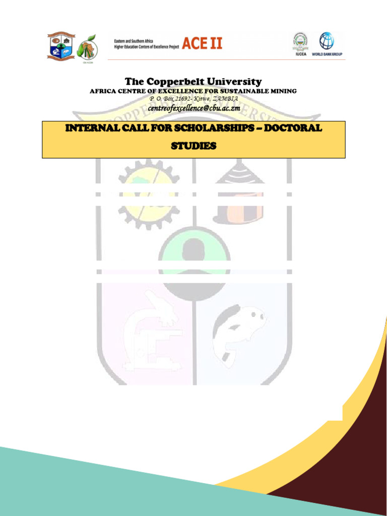 CBU-ACESM Internal Call for Scholarships | PDF | Doctor Of Philosophy ...