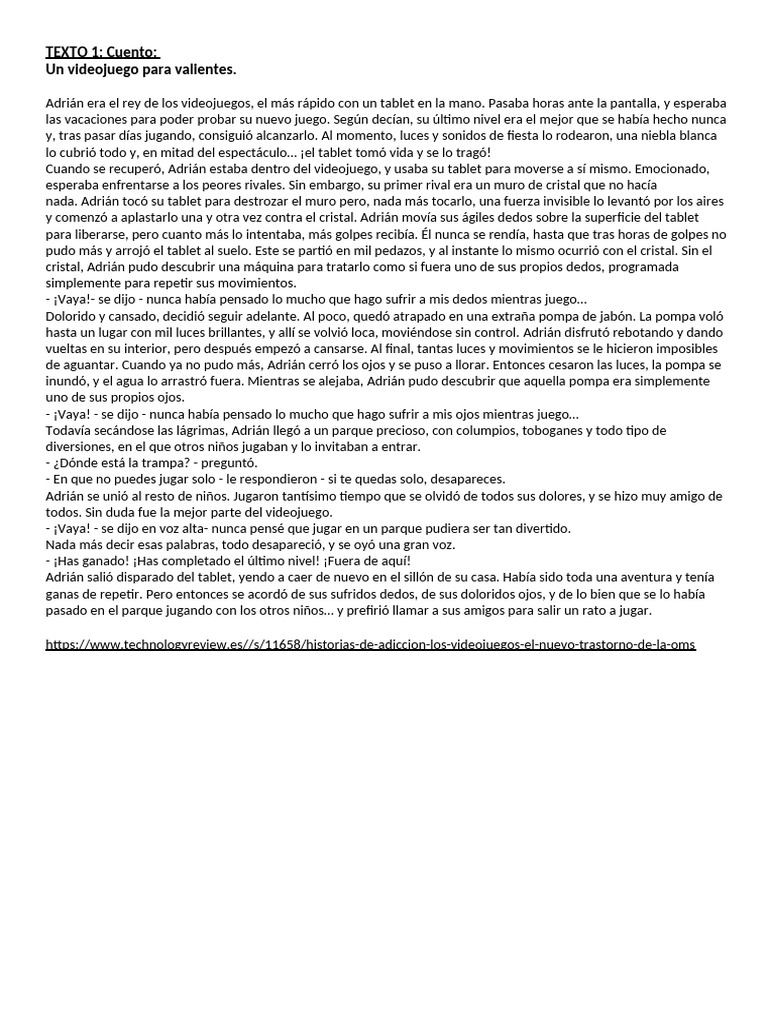 Textos Consigna 1 Módulo 2 | PDF | Videojuegos | Las emociones