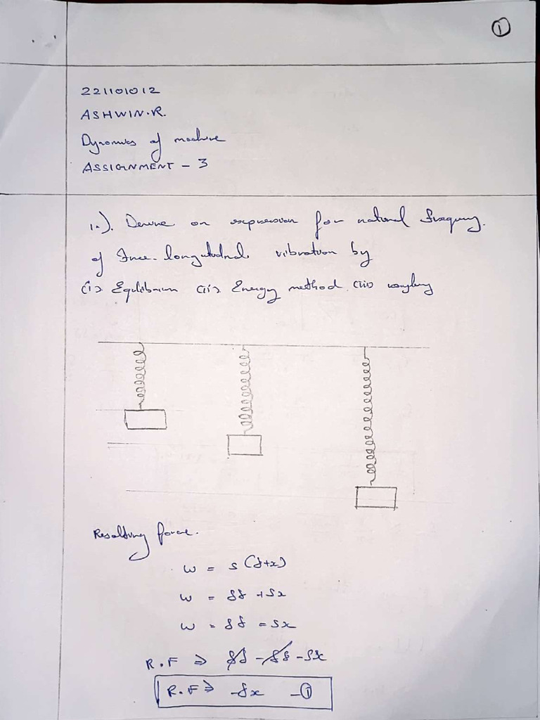 Dynamics Assignment - 3 - Compressed | PDF