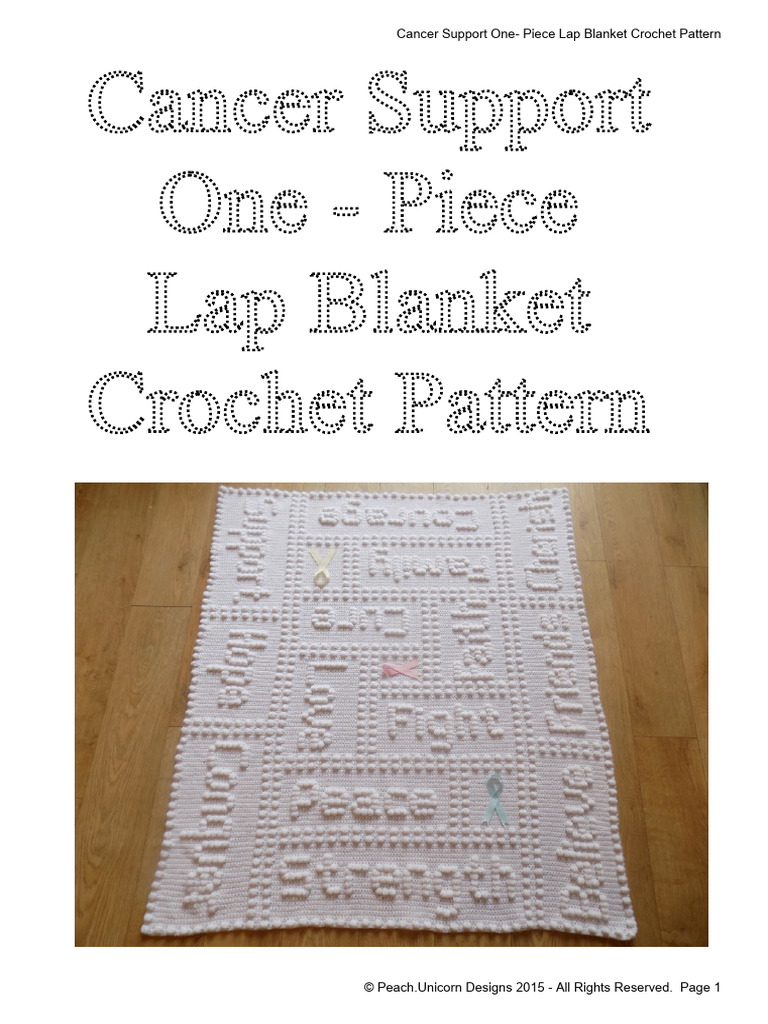 Cancer Support Lap Blanket One-Piece | PDF | Crochet | Yarn