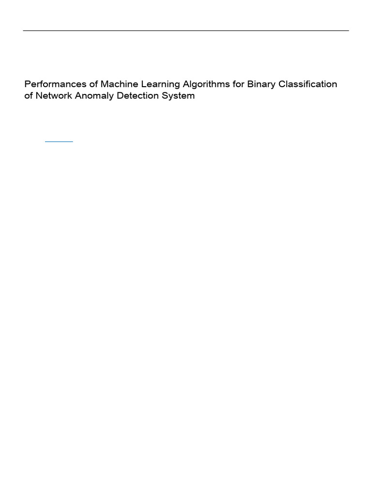 Performances of Machine Learning Algorithms For Bi | PDF | Statistical Classification | Machine ...