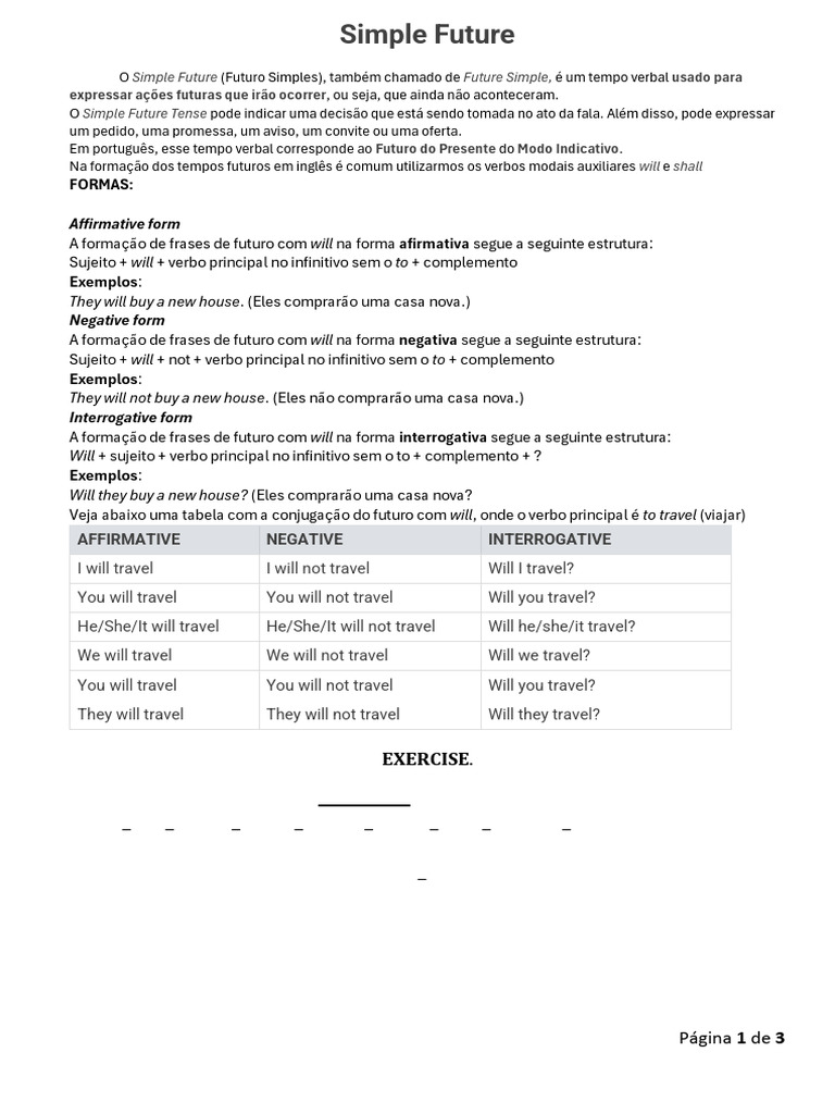 Immediate Future - Future Will | PDF