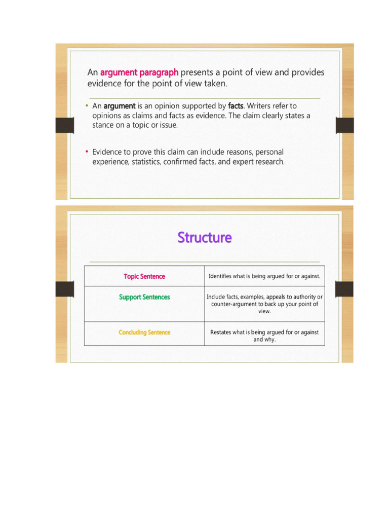 Argumentative Paragraph | PDF
