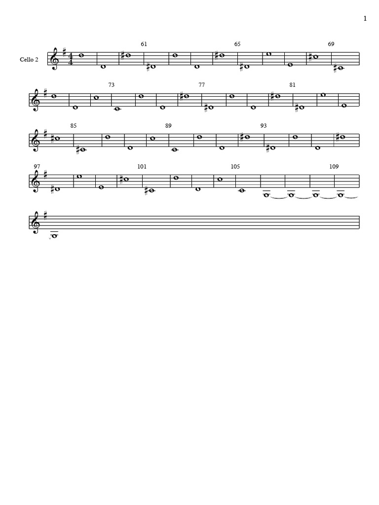 SENNA Suite For Cello No1 - Cello 2 | PDF