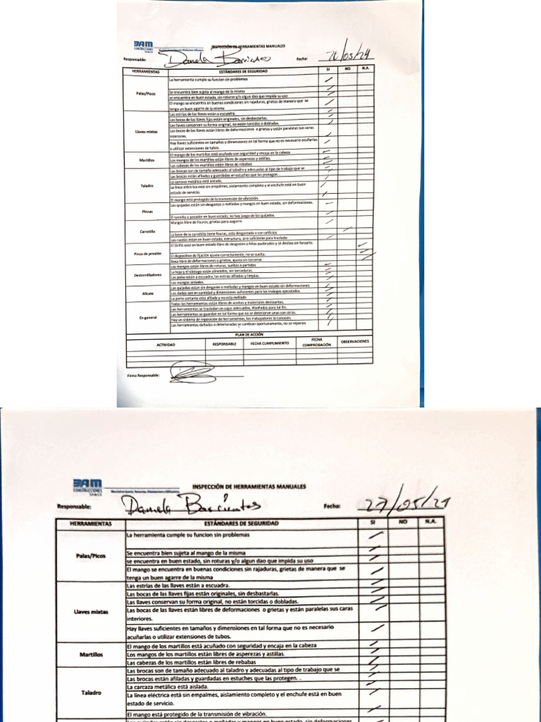 Check Lista Herramientas Manuales | PDF