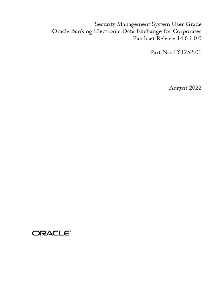 Security Management System User Guide | PDF | User (Computing) | Oracle ...