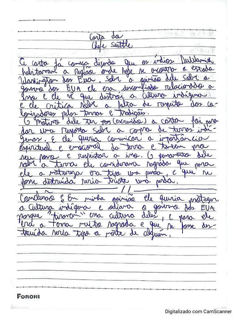 Carta Chefe Seattle | PDF