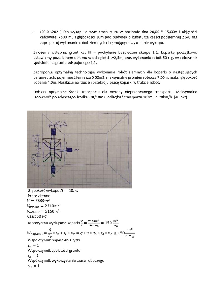 TRB Zadanie Obliczeniowe Wyklad | PDF