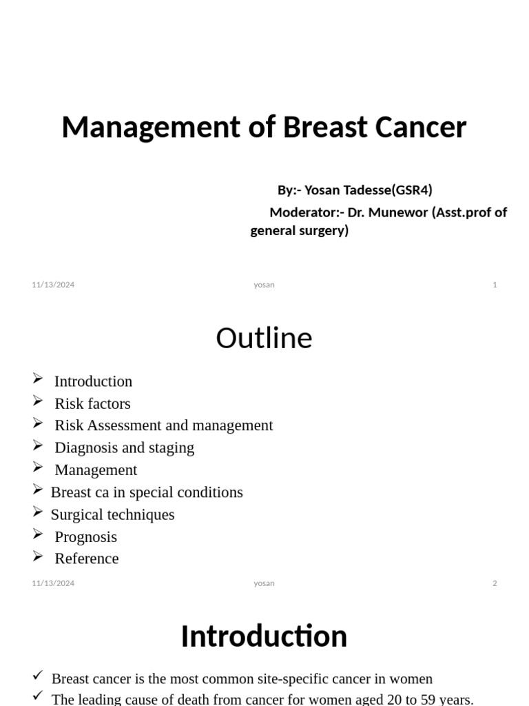Breast Cancer Management Overview | PDF | Breast Cancer | Cancer