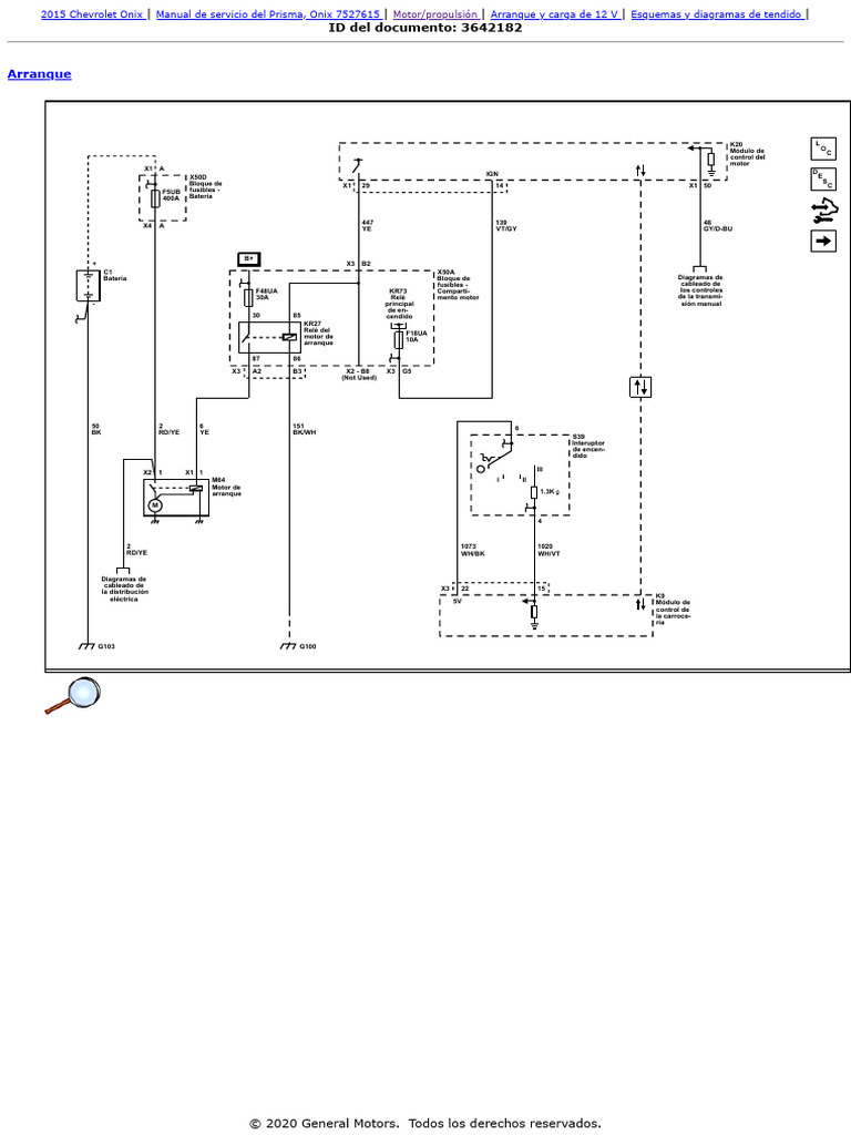 2015 Prisma, Onix Esquema Electrico 1.0L (LKL) o 1.4L (LKJ LKK) - 101152 | PDF | Ingeniería ...
