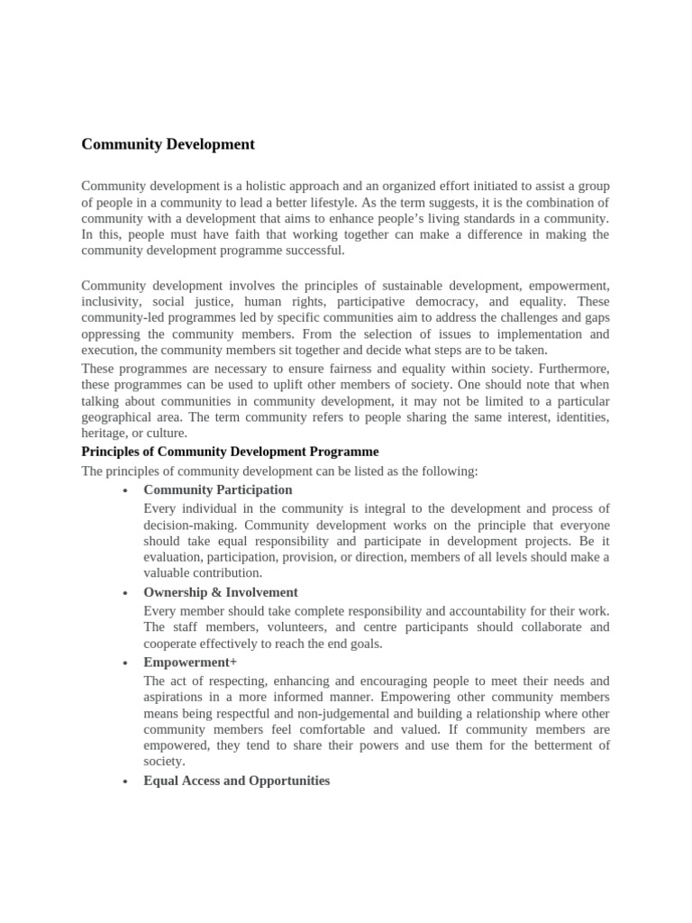 Sow 756 - Community Development | PDF | Community | Empowerment