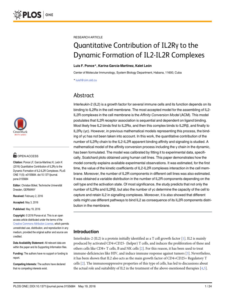 Il2 Modelamiento | PDF | Interleukin 2 | Ligand (Biochemistry)